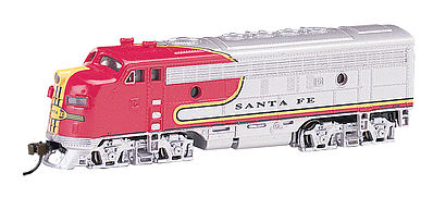 Bachmann EMD F7A DCC Equipped Santa Fe War Bonnet N Scale Model Train Diesel Locomotive #63755