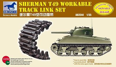 Bronco Sherman T-49 Track Links Plastic Model Tank Track Links 1/35 Scale #3544