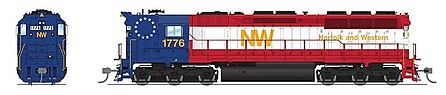 Broadway HO EMD SD45 P4 NW #1776