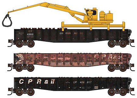 Micro-Trains 50' Gondola, Fishbelly Sides, Railroad Tie Load 3-Pack - Ready to Run With Tie ...
