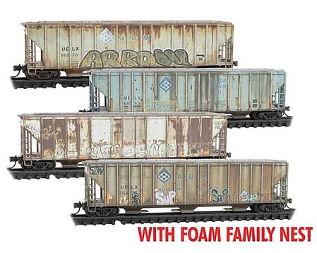 Micro-Trains Evans 100-Ton 3-Bay Covered Hopper 4-Pack Foam Nest - Ready to Run Archer-Daniels ...