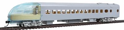 Walthers Undecorated Milwaukee Road ''Hiawatha'' Streamlined Car Skytop Lounge - HO-Scale #9260