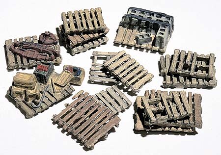 Assorted Skids (15) -- HO Scale Model Railroad Building Accessory -- #d204