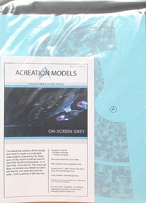 Acreation 1/1400 Star Trek USS Enterprise NCC1701D Aztec Decals for AMT