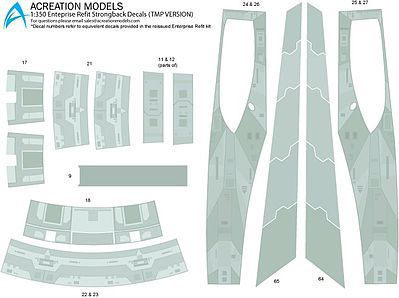 Acreation Star Trek USS Enterprise NCC1701A Refit (TMP) Plastic Model ...