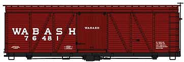 Accurail 36' Fowler Wood Boxcar Wabash #76481 HO Scale Model Train ...
