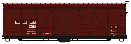 Accurail 36' Fowler Wood Boxcar Georgia Railroad #2918