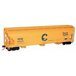 Accurail ACF 47' 3-Bay Center-Flow Covered Hopper Kit Chessie HO Scale ...