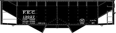 Accurail OS Twin Hopper FEC HO Scale Model Train Freight Car Kit #7731