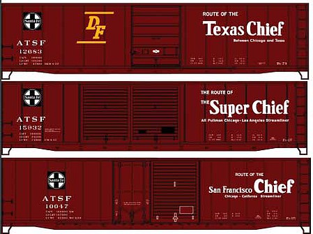 Accurail 50' Steel Boxcar kits Santa Fe HO Scale Model Train Freight ...