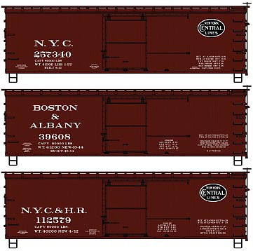 Accurail 36' Double Sheathed Wood Boxcar kit 3 pack HO Scale Model ...