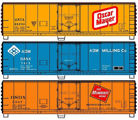 Accurail HO 40' Steel Reefer 3 car set