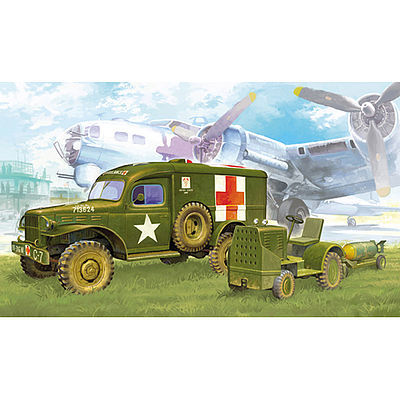 Academy WWII US Ambulance & Tow Truck Plastic Model Military Vehicle ...
