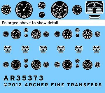 Archer MB G4 Instruments & Placards for ICM Plastic Model Vehicle Decal ...