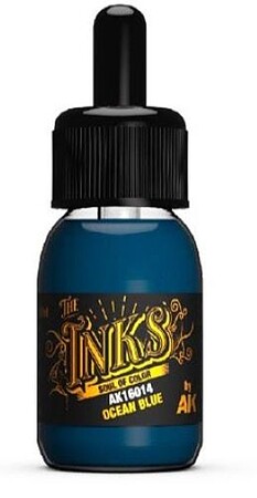 AK Inks- Ocean Blue Acrylic 30ml Bottle #16014