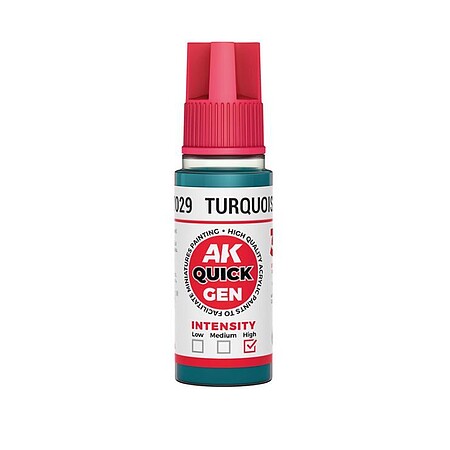 AK Quick Gen- Turquoise Blue Acrylic Paint 18ml Bottle