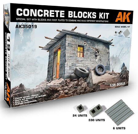 AK Concrete Blocks (354) & Roof Plates (6)