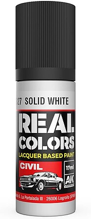 AK Real Colors Civil Solid White Lacquer 17ml Bottle Hobby and Model ...