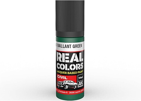 AK Real Colors Civil- Vaillant Green Lacquer Based Paint 17ml Bottle #rc848
