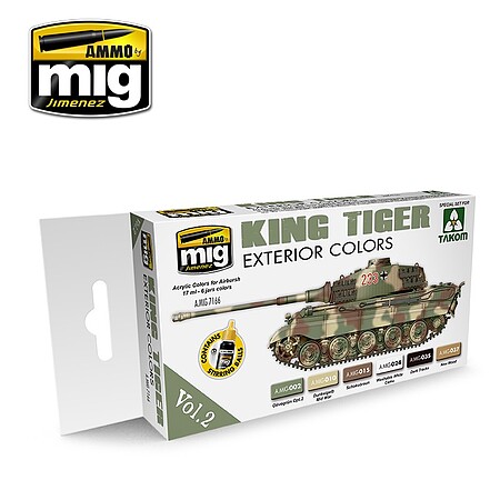 Ammo King Tiger Exterior Colors Paint Set Vol. 2 Hobby and Model Paint ...