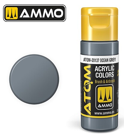 AM Atom Ocean Grey Acrylic Paint 20ml Bottle Hobby and Model Acrylic ...