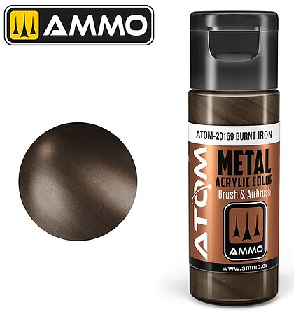 AM Atom Metallic Burnt Iron Acrylic Paint 20ml Bottle