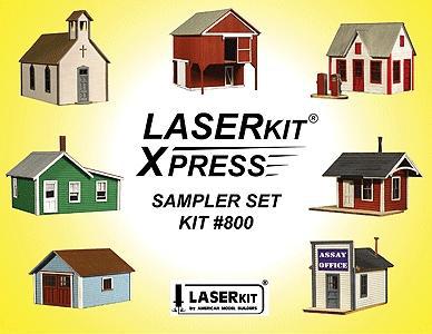 American-Models Xpress Sampler Set (7 Laser-Cut Wood Kits) HO Scale ...