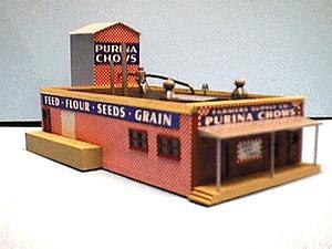 Alpine Purina Chow Feed Mill & Farmers Supply Store Kit HO Scale Model ...
