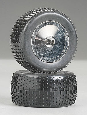 Associated Tires/Wheels Mounted Chrome RC18T (2) #21062