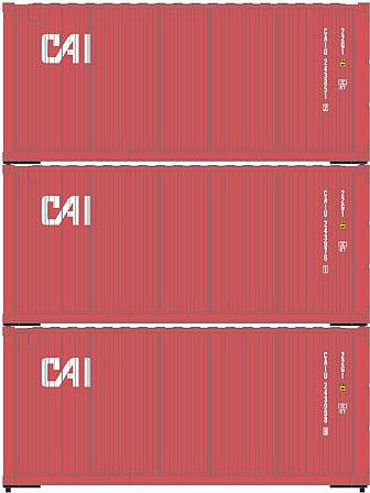 Athearn HO RTR 20' Corrugated Container, CAI (3) #28856