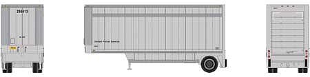 Athearn RTR 28' Drop Sill Trailer UPS/No Shield #296613