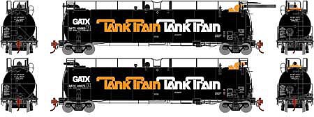Athearn HO TankTrain A/B Set, GATX/Org #g67922