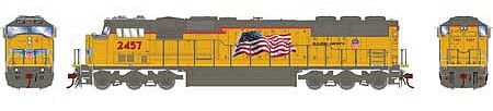 Athearn HO SD60M/DCC/SND, UP/Yel/Flag #2