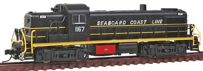 Atlas Alco RS3 Seaboard Coast Line #1167 N Scale Model Train Diesel ...
