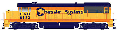 Atlas GE U25B Phase 2a w/DCC Chessie System/C&O