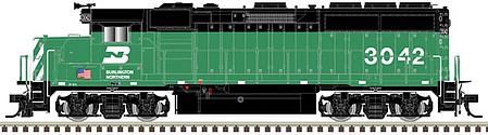 Atlas GP40-2 Burlington Northern #3057 DCC & Sound
