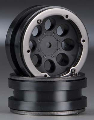 Axial 8-Hole 1.9 Beadlock Wheel Black (2) #ax8087