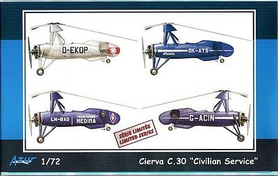 Azur Cierva/Avro C30 Civilian Service Aircraft Plastic Model Airplane ...