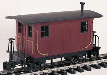 Bachmann Logging Caboose Red/Unlettered - G-Scale #93170