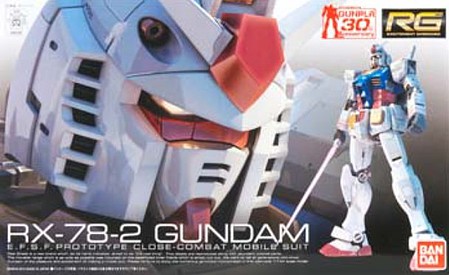 Bandai RG Gundam - RX-78-2 Gundam Snap Together Plastic Model Figure ...