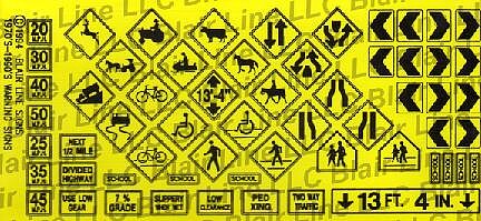 Blair-Line Road Warning sign No. 1 O Scale Model Railroad Roadway Signs ...