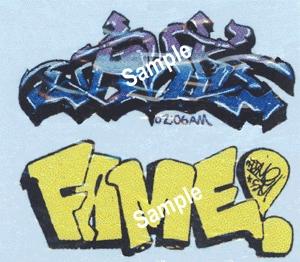 Blair-Line Modern ''Tagger'' Graffiti Decals Set #34 Fame/Rkre - HO ...