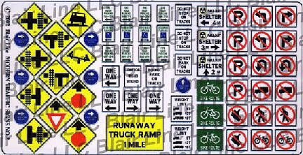 Blair-Line Modern Highway traffic signs (2) N Scale Model Railroad ...