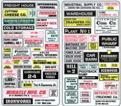 Blair-Line-Signs Industry Signs HO Scale Model Railroad Billboard Sign #155