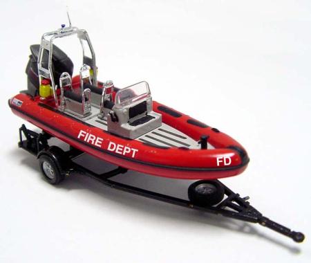 Boley Emergency - Rigid Inflatable Speed Boat w/Trailer Fire Department ...