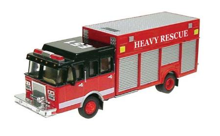 Boley S&S Crew Cab Hvy Rescue Truck Rd/Blk HO
