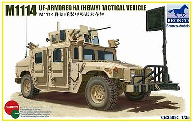 Bronco M1114 Up-Armored Heavy Tactical Vehicle Plastic Model Humvee Kit ...