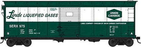Bowser 40' Single-Door Steel Boxcar Linde Liquefied Gases 975 HO Scale ...