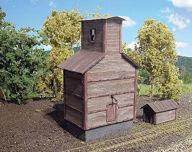 Branchline Grain Elevator Laser-Art Kit N Scale Model Railroad Building ...
