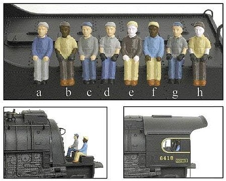 Broadway Engineer & Fireman Figure Sets Style E, F, G, & H